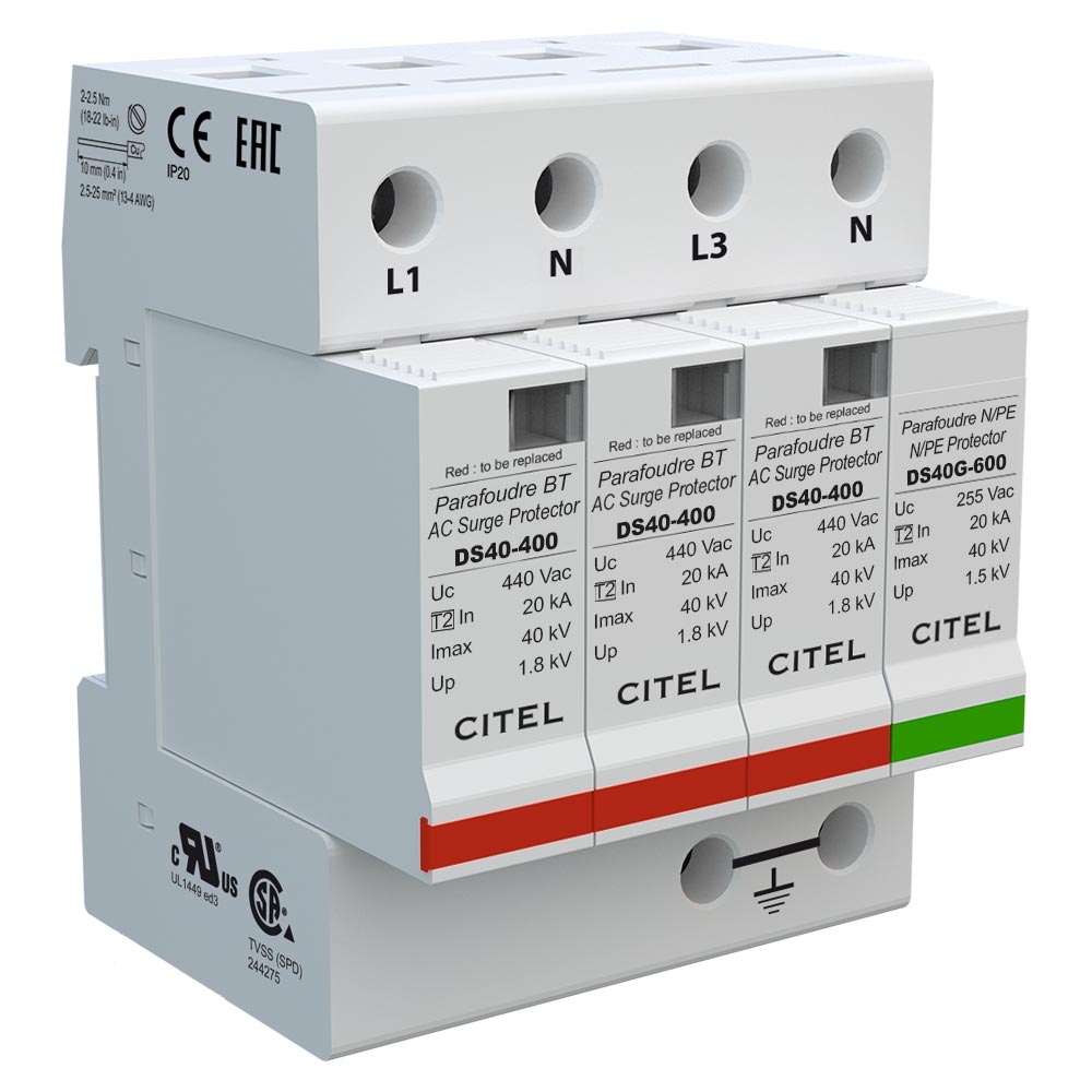 DS44 400 G Type 2 3 AC Surge Protector 3 phase N DS44 400 G Type 2 3 AC Surge Protector 3 phase N