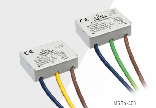 MSB6-400 Type 3 ultra compact hard wired surge protector
